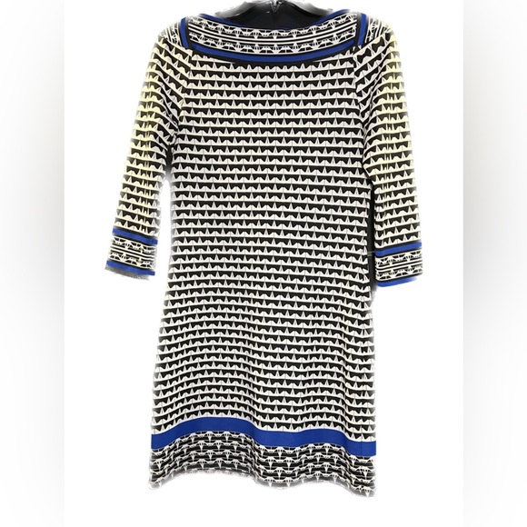 Max Studio | Dresses | Retro Mod Style Black White Dress Patterned With ...